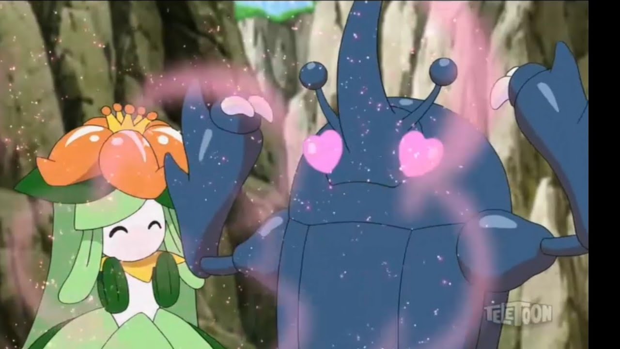 Heracross impressing Lilligant