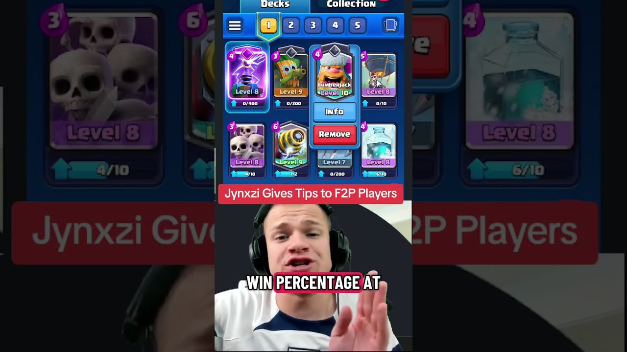 Jynxzi Gives Tips For F2P Players #jynxzi #clashroyale