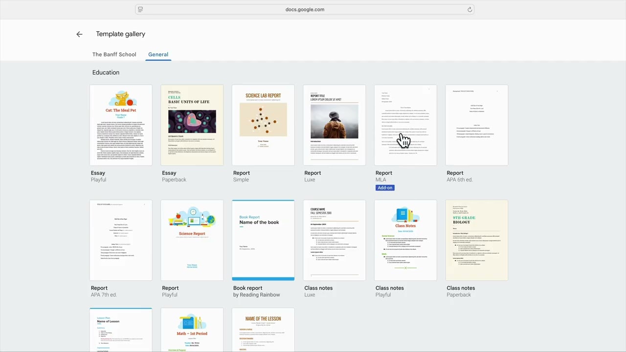 How to Open an MLA-formatted Gdoc from a Template