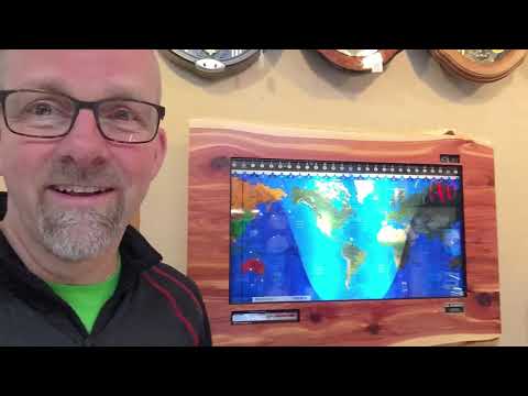 A Gorgeous Live Edge world clock at the Tick Tock Shop!