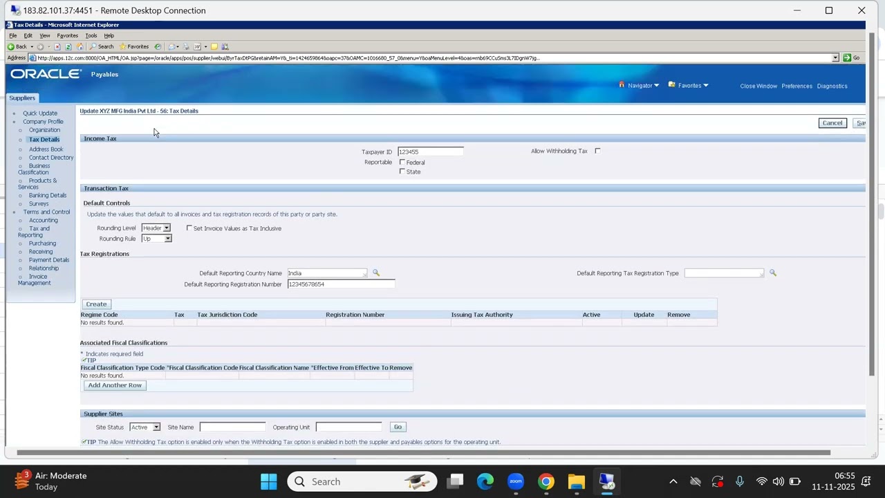 13  Oracle Purchasing Topics - Create Suppliers