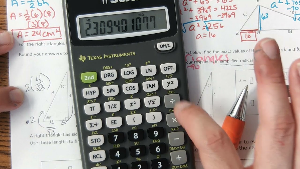 Chapter 9 Practice Test| Honors Geometry| Right Triangles and Trigonometry