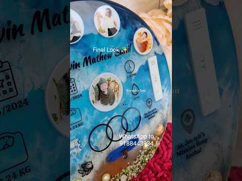 Baby Birth Memories Frame|resin art|preservation #short #shortviral #trending #babyframe