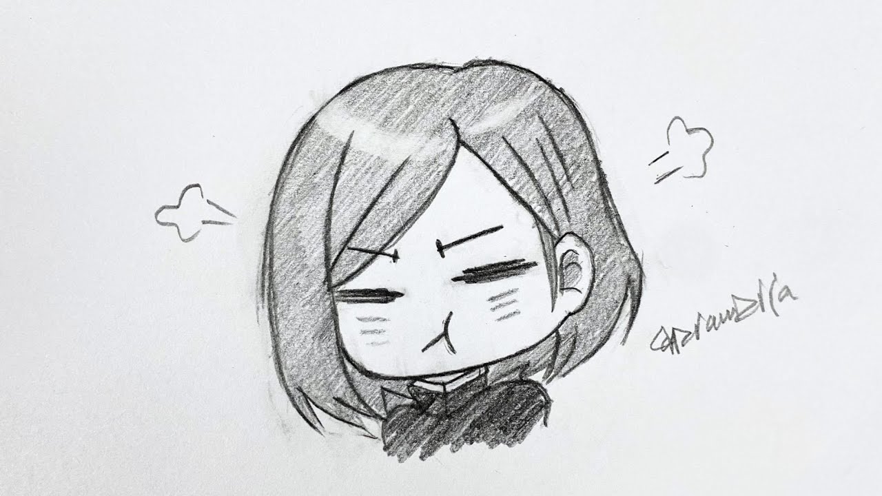 Cara Menggambar Chibi Nobara Kugisaki | Langkah demi Langkah | Menggambar Anime dengan Mudah