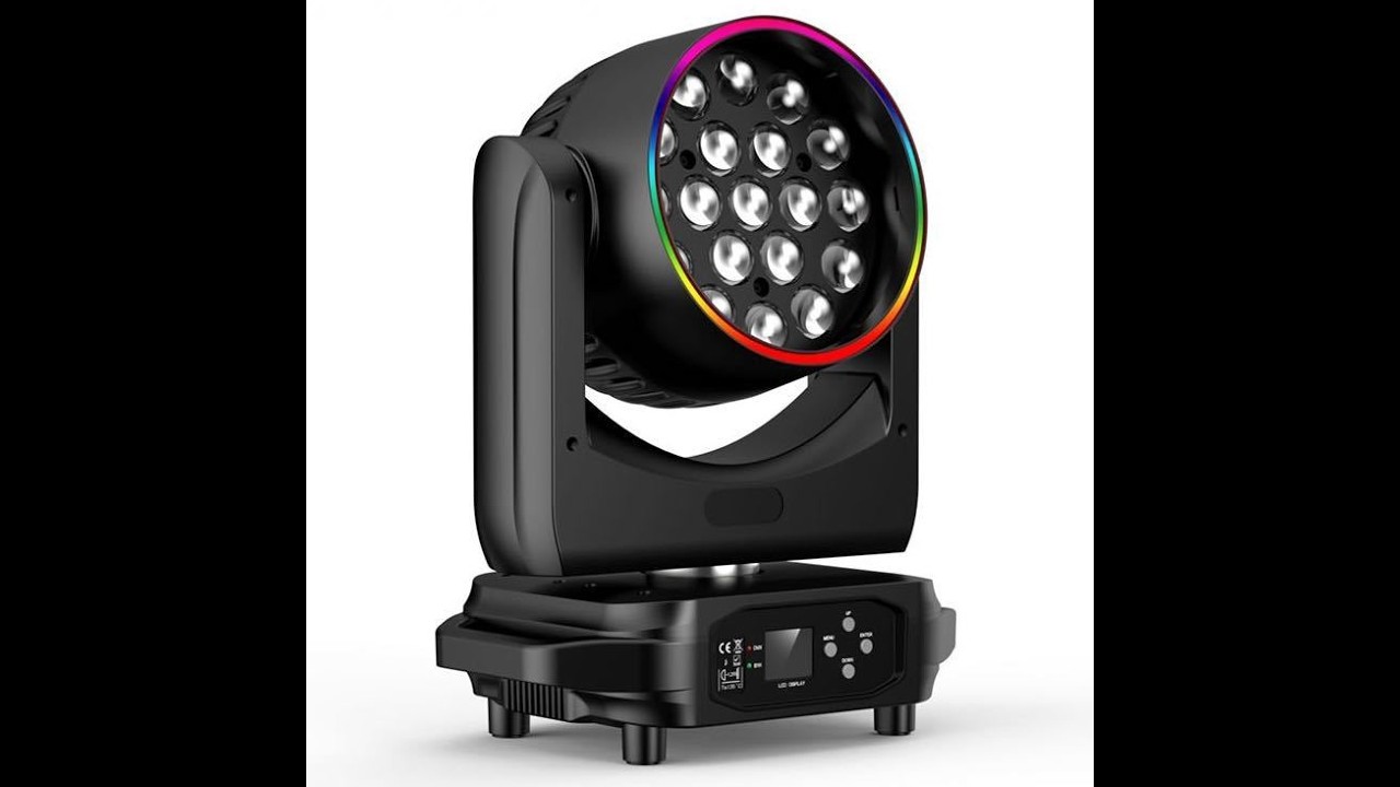 MOV022 Mac aura zoom 19 led moving head with led string
