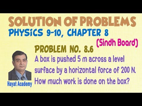Work, Power & Energy – Solution of Problem 8.06