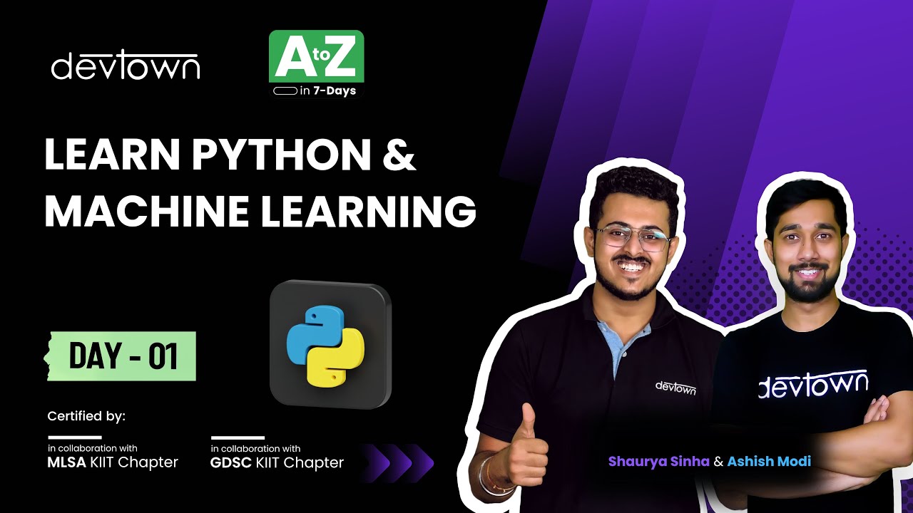 [LIVE] DAY 01 - Learn Python & Machine Learning | COMPLETE in 7 - Days