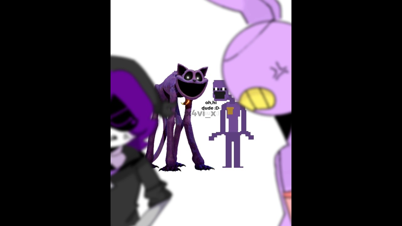 when the purple character meet eachothers: #edit#tadc#fnaf#md#ppt#jax#uzi#purpleguy#catnap