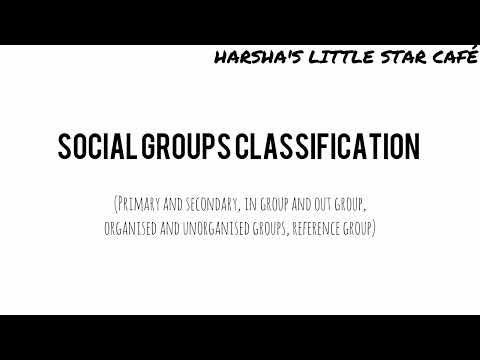 Social Groups Classification- Primary, Secondary, In, Out, Organised, Unorganised & Reference group