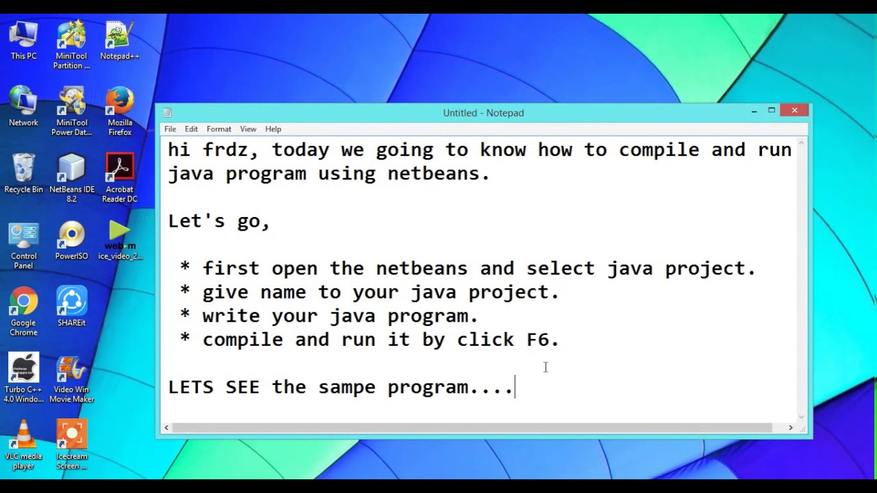How to run java program using Netbeans