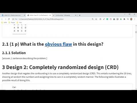 ADA2 CL07, Ch 05a Randomized complete block design (RCBD), Tire wear, UNM Stat 428/528