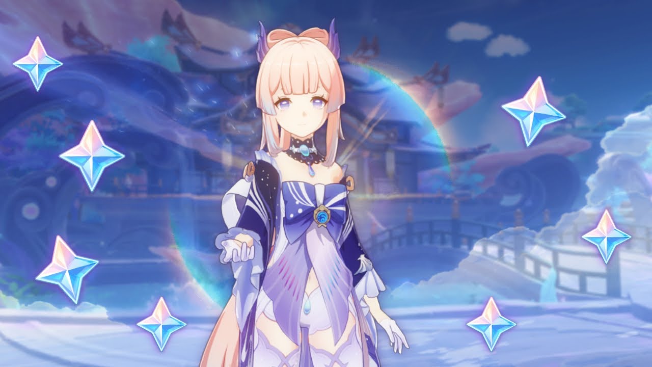 wishing for kokomi & her weapon, building, crowning