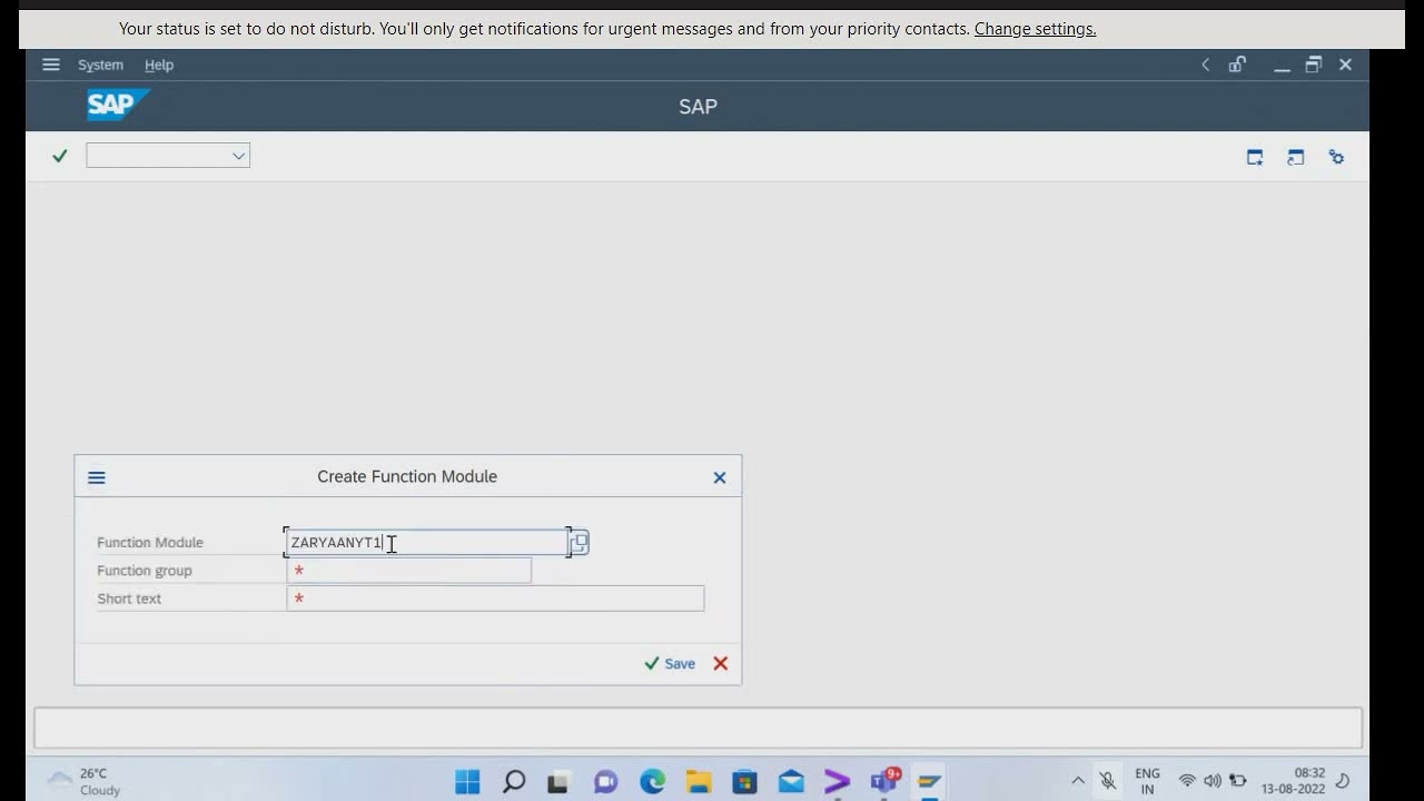 Database table and Function modules using ABAP