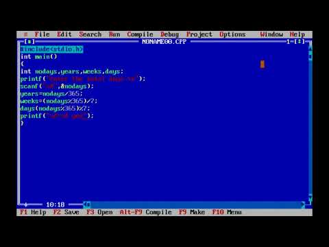Convert input number to years, months and days in C.