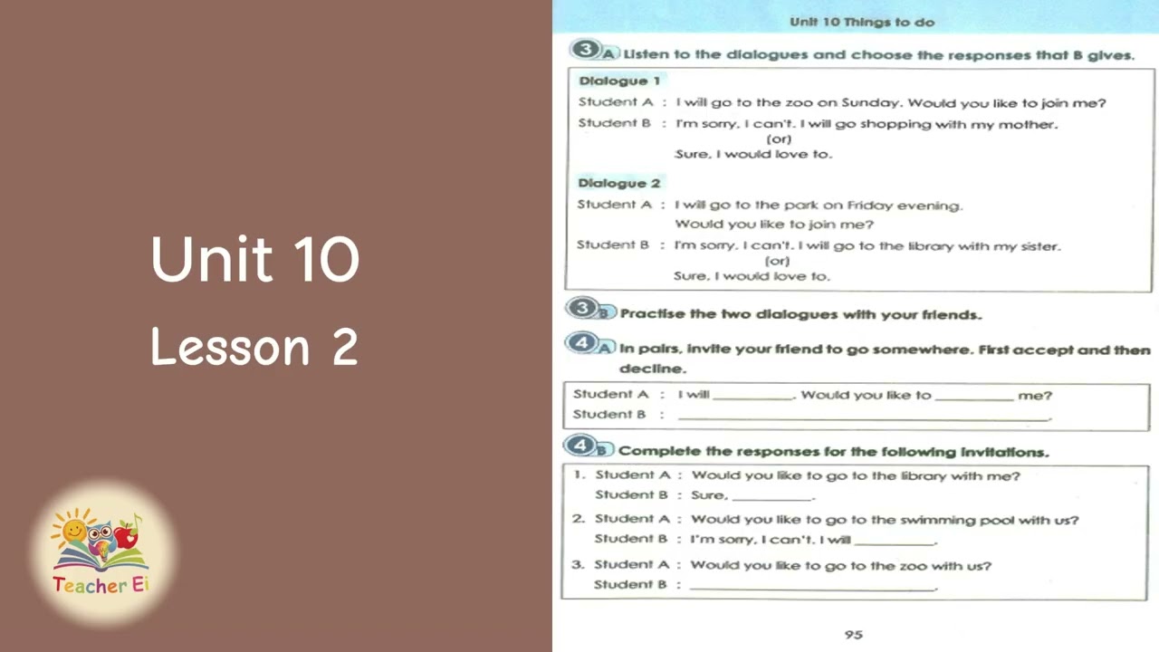 Grade 4 | English Unit 10 | Lesson 2 | What will you do tomorrow?
