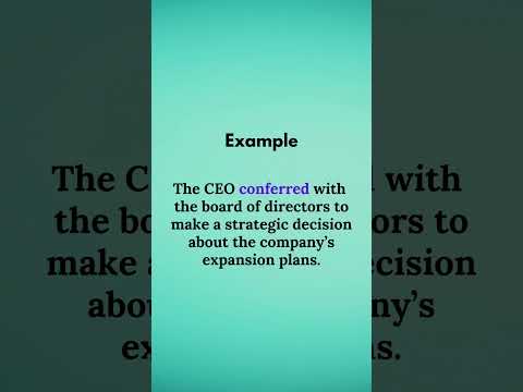 Confer | Confer Meaning | Pronunciation of Confer | Confer – English Word of the Day