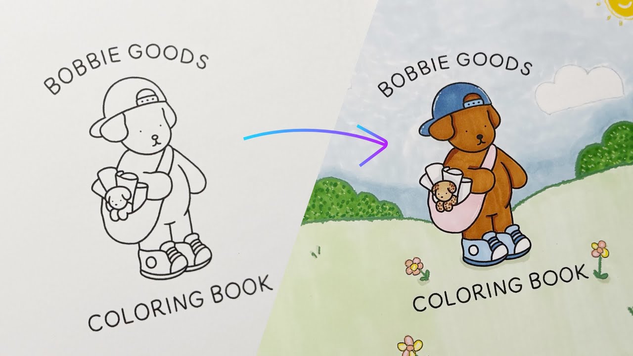 Bobbie Goods “On the Job” NEW coloring book - color the first page with me! 