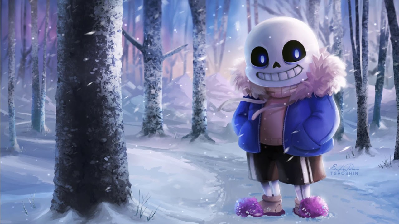 Sans in Snowdin Forest [Wallpaper Engine]