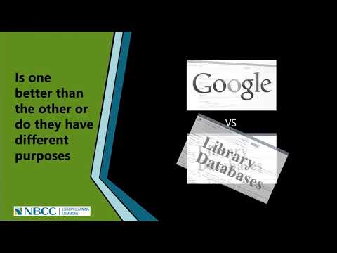 Google vs Library Databases