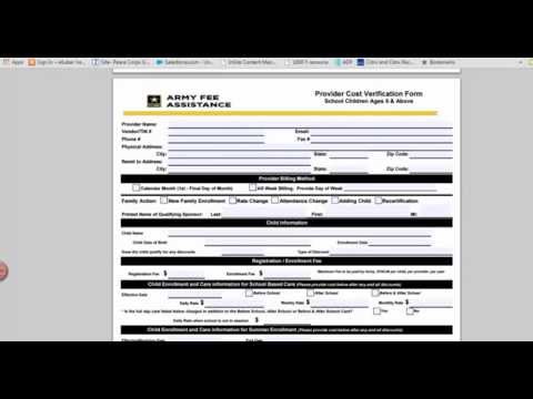 Army Fee Assistance Program: Submitting Your Application