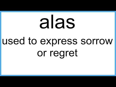 alas meaning | Vocabulary for Kids | Children's Dictionary | Learn English Vocabulary