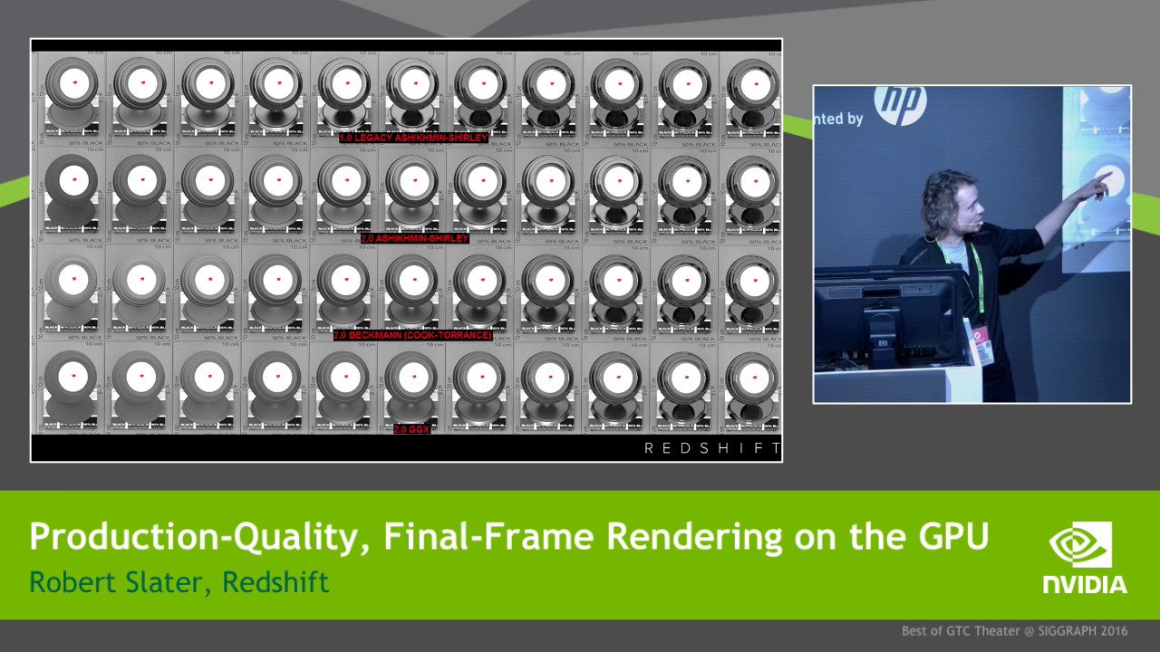 Redshift presentation on NVIDIA booth at SIGGRAPH 2016