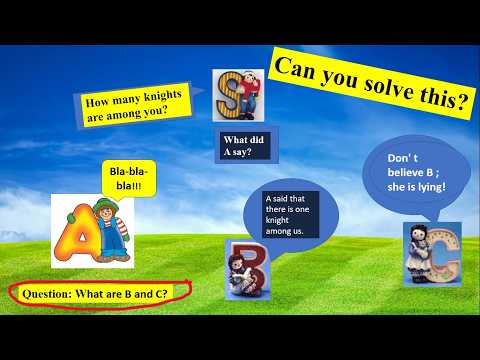 Can You Solve This Famous Logic Puzzle? | Knights vs. Knaves | A Simple Yet Tricky Riddle