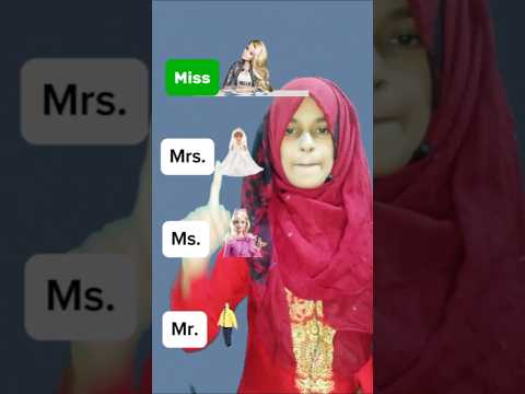 Do you know what the difference is between Miss,Mrs,Ms, and Mr.? #learnenglish #fypシ