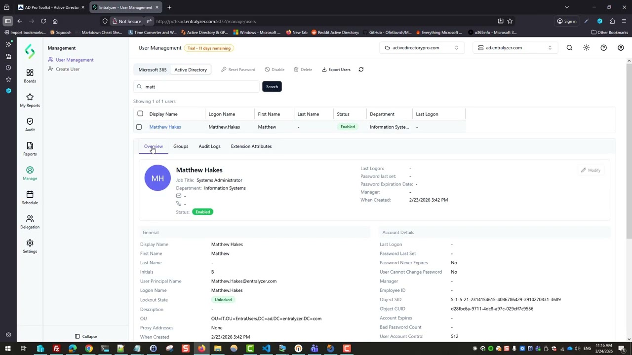Entralyzer - M365 and AD Reporting & Auditing Tool