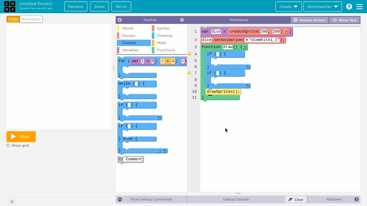 how to make a dice game on code.org!(game lab)