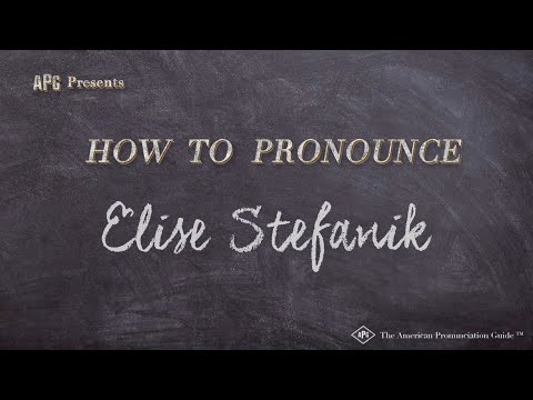 How to Pronounce Elise Stefanik (Real Life Examples!)