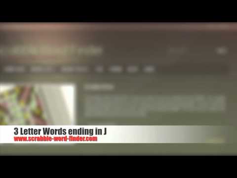 3 letter words ending in J