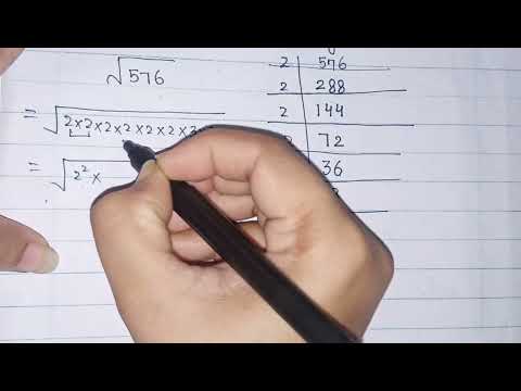 square root of 576 by prime factorization method
