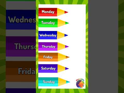 Weekdays song #kindergarten #preschool #nurseryrhymes