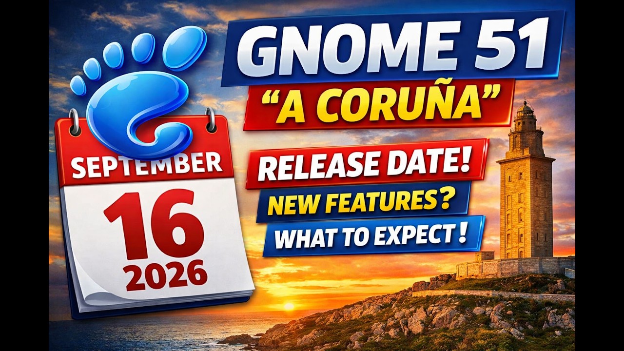 GNOME 51 “A Coruña” Announced! Release Date, Schedule & What to Expect