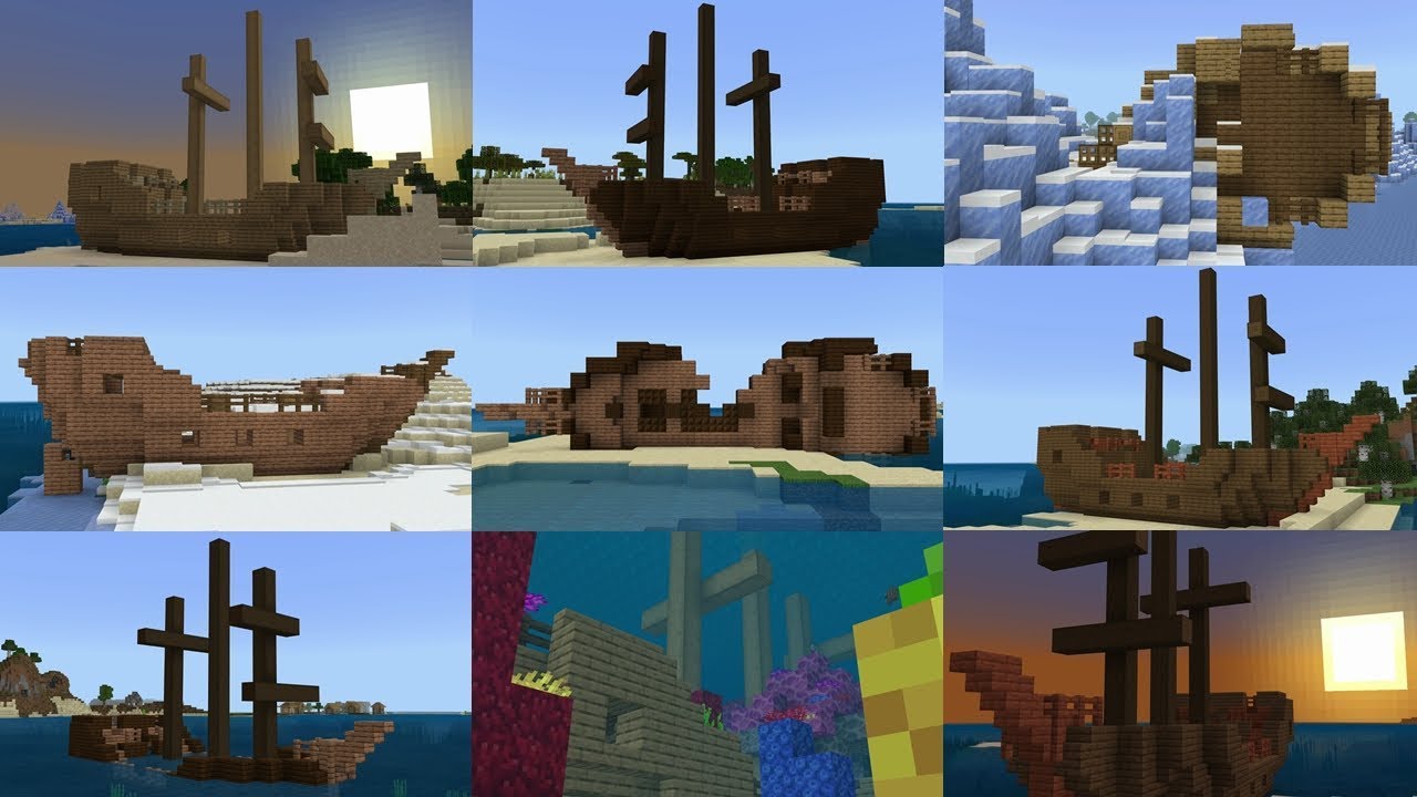 TOP 10 BEST SHIPWRECK SEEDS for MINECRAFT BEDROCK EDITION (PE, Xbox One, Switch, W10)