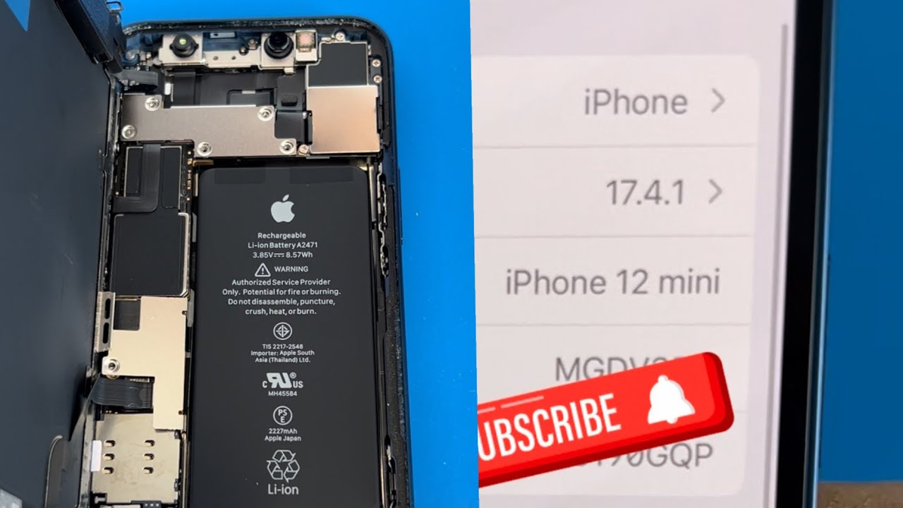 CAMBIO BATERÍA IPHONE 12 MINI /version IOS 17.4-17.6.1!