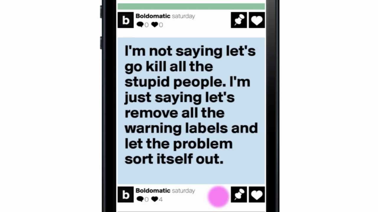 Boldomatic free app for iPhone