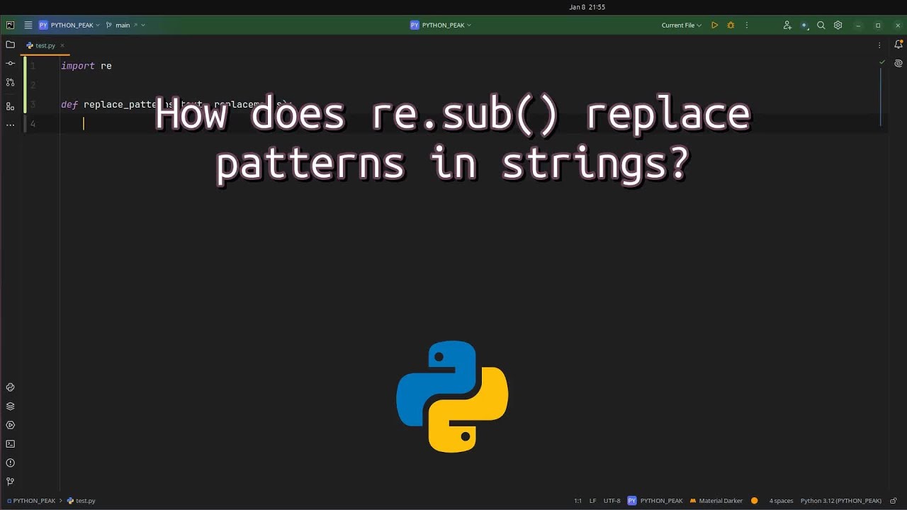 How does re.sub() replace #patterns in strings? Master String Replacement in Python with re.sub()!