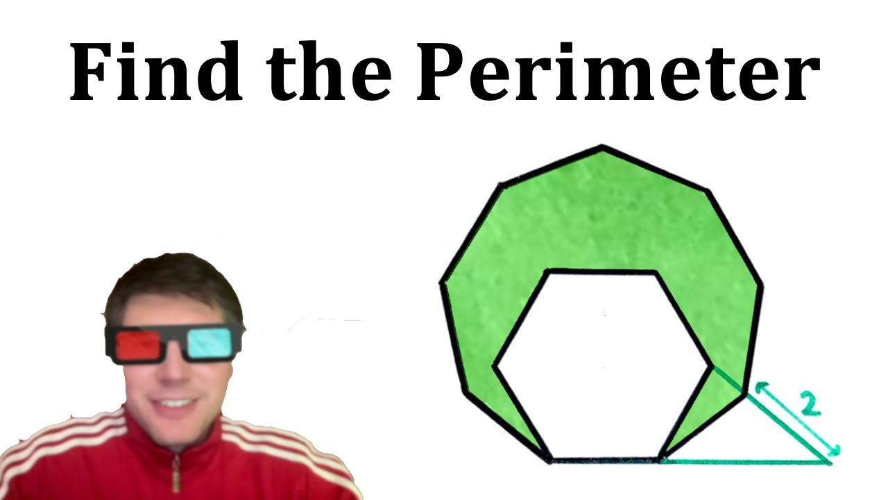 Calculating the Perimeter of a Shaded Region Involving Regular Polygons ...