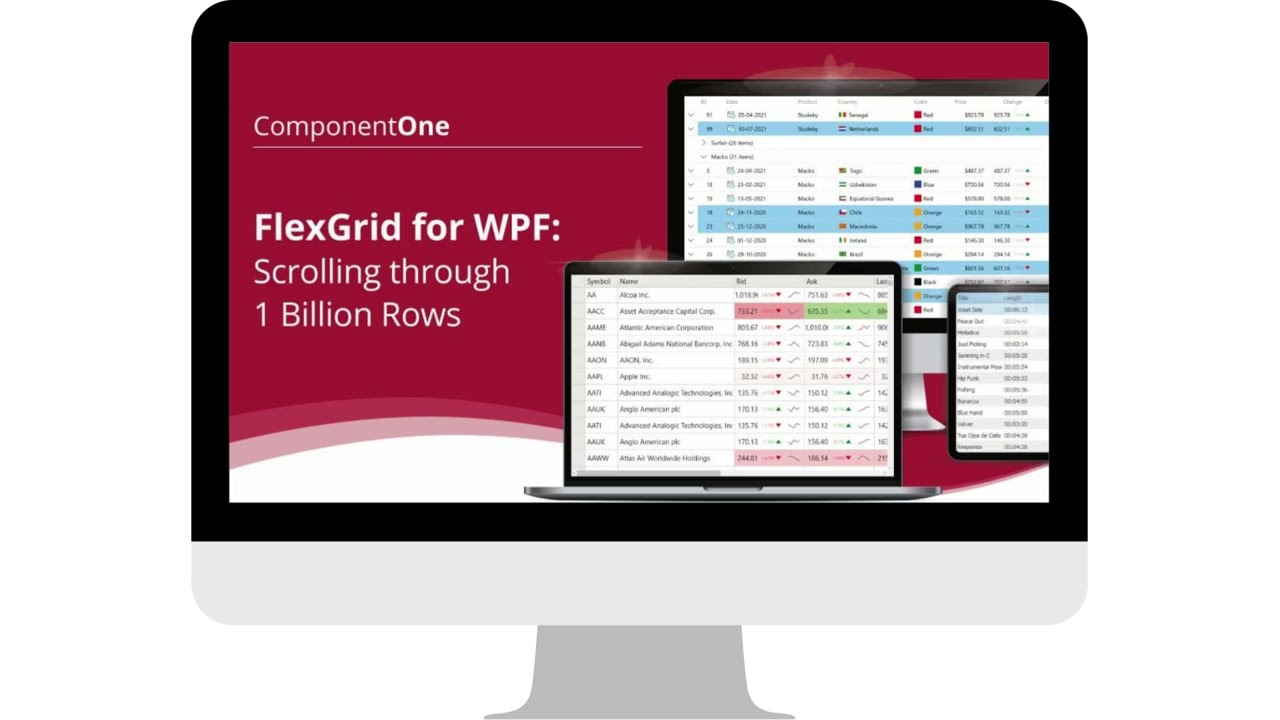 ComponentOne FlexGrid for WPF: Scrolling Through a Billion Rows