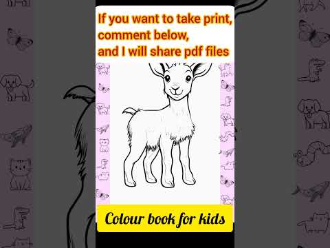 Printable Animal Colour Book for toddler #kindergarten #colourbook #freestudy