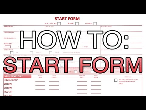 How to fill a start form (Entertainment Partners)