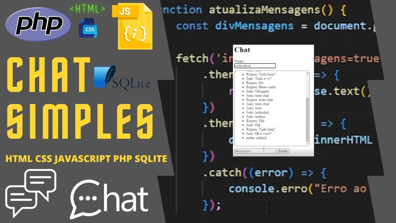 CHAT SIMPLES - PHP SQLITE - HTML CSS JS