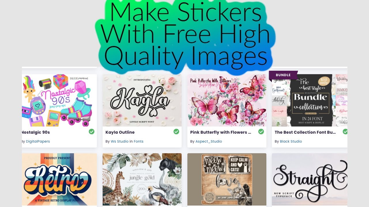 Use Creative Fabrica to Create High Quality Stickers