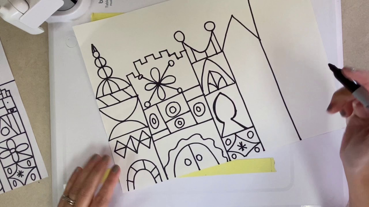Drawing Mary Blair Castle Art Lesson