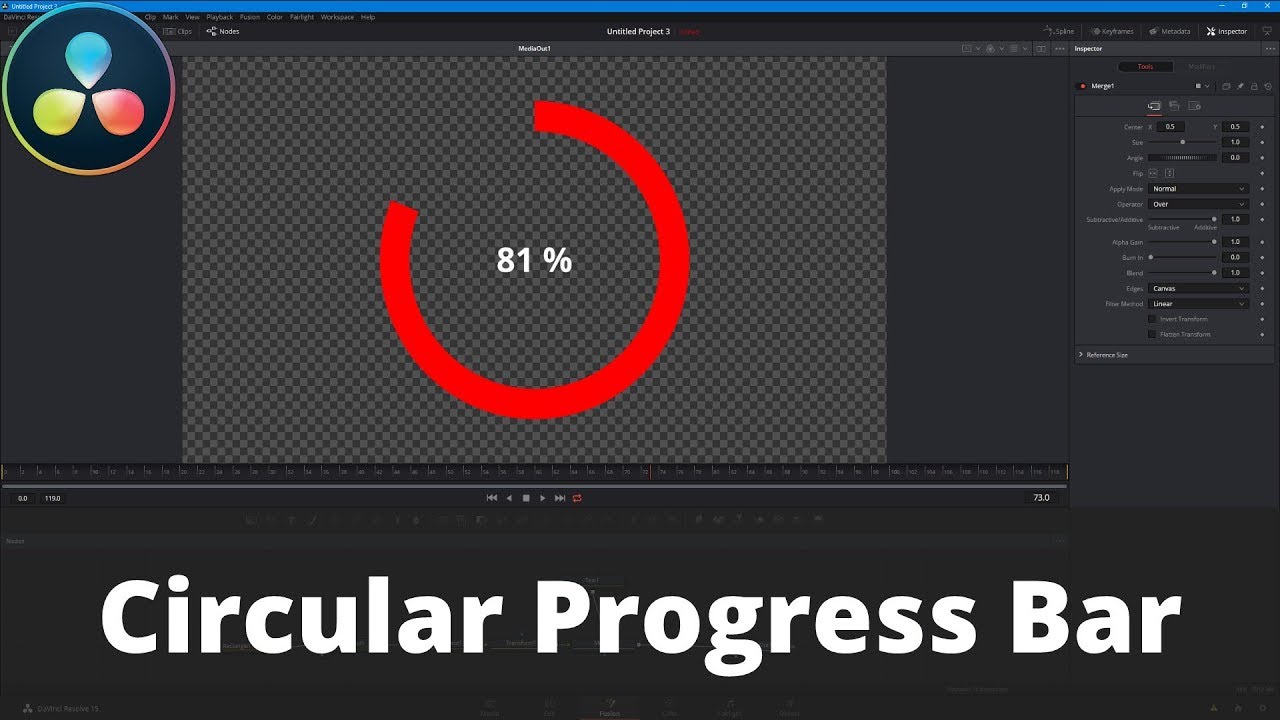 Create a circular progress bar | Davinci Resolve Tutorial