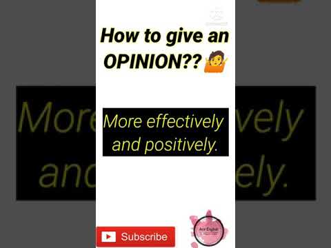 Are you bad at giving opinion? 6 sentences to give opinions like native English speaking.
