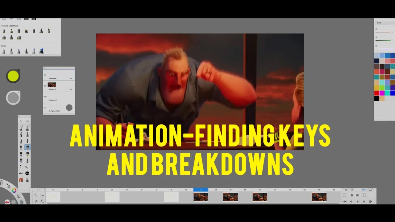 Video Reference Analysis Tutorial for Animation Finding Keys and Breakdowns