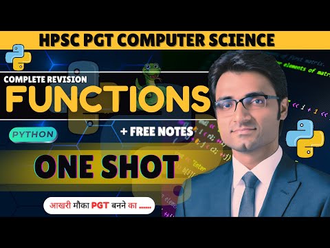 Functions in Python | One Shot Video | NCERT | HPSC PGT COMPUTER SCIENCE | Data Mining Hub